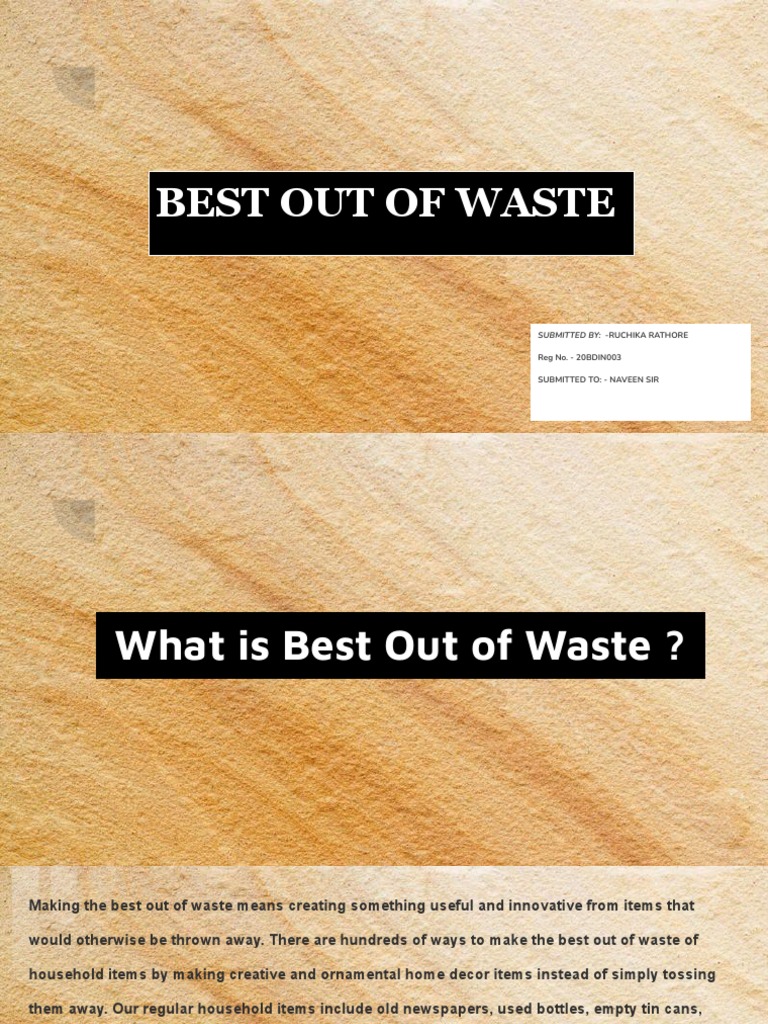Best Out of Waste | PDF | Waste | Candle