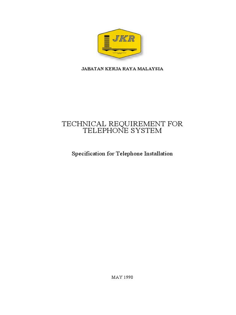 L-S16-Technical Requirement For Telephone System | PDF