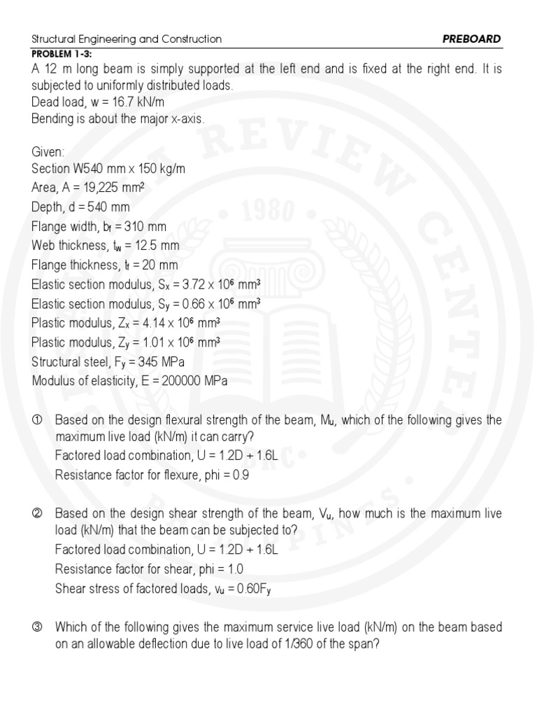 BESA Structural Design Preboard Solutions 19 Feb. 2022 | PDF | Bending ...