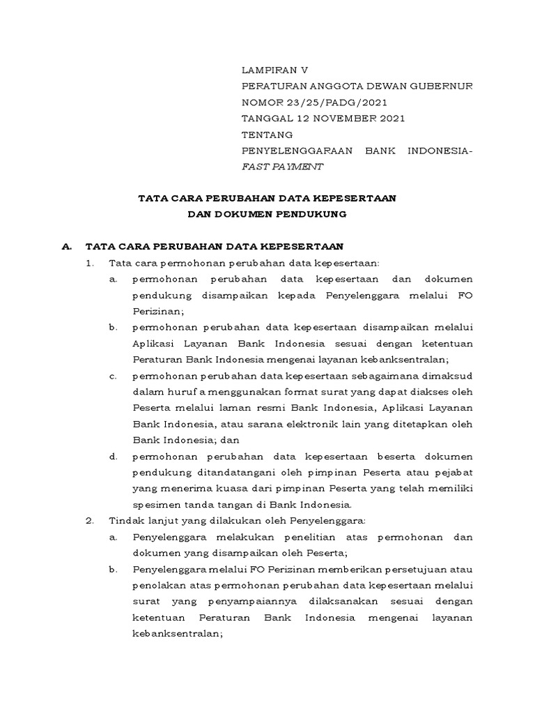 05 Lampiran V - Tata Cara Perubahan Data Kepesertaan Final 2 | PDF