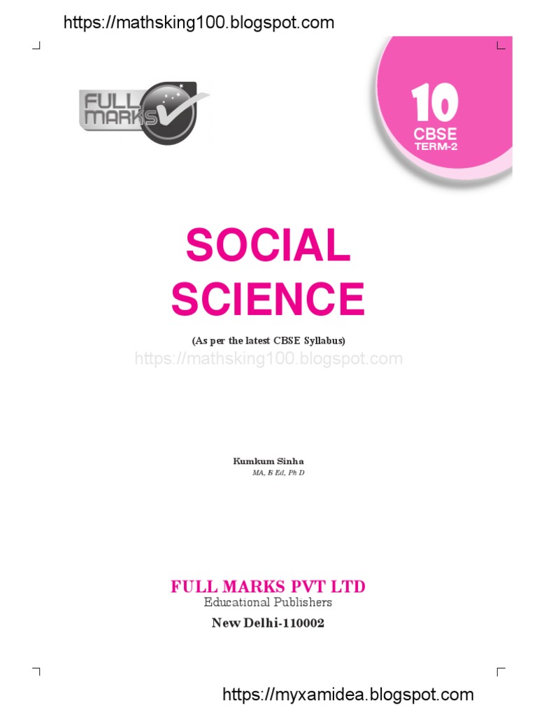 Full Marks Guide Class 10 Social Science (Cbse) | PDF