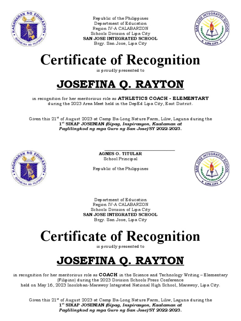 FINAL Cert Template Coordinator Coach Writer | PDF | Philippines