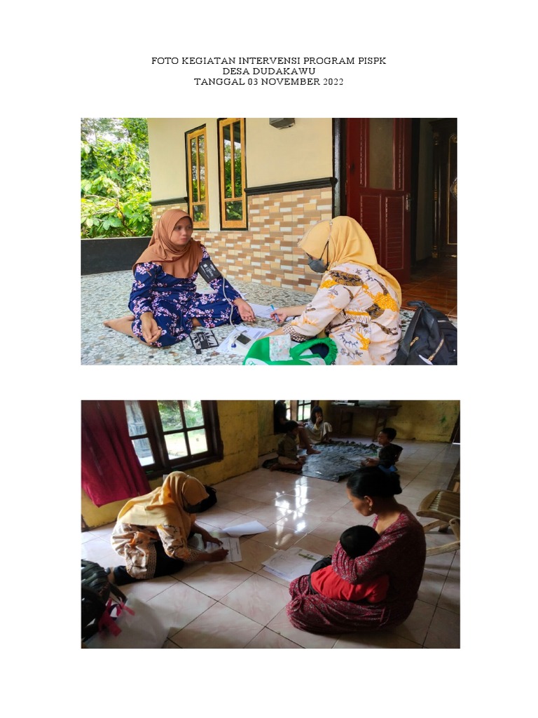 Foto Kegiatan Intervensi Program Pispk | PDF