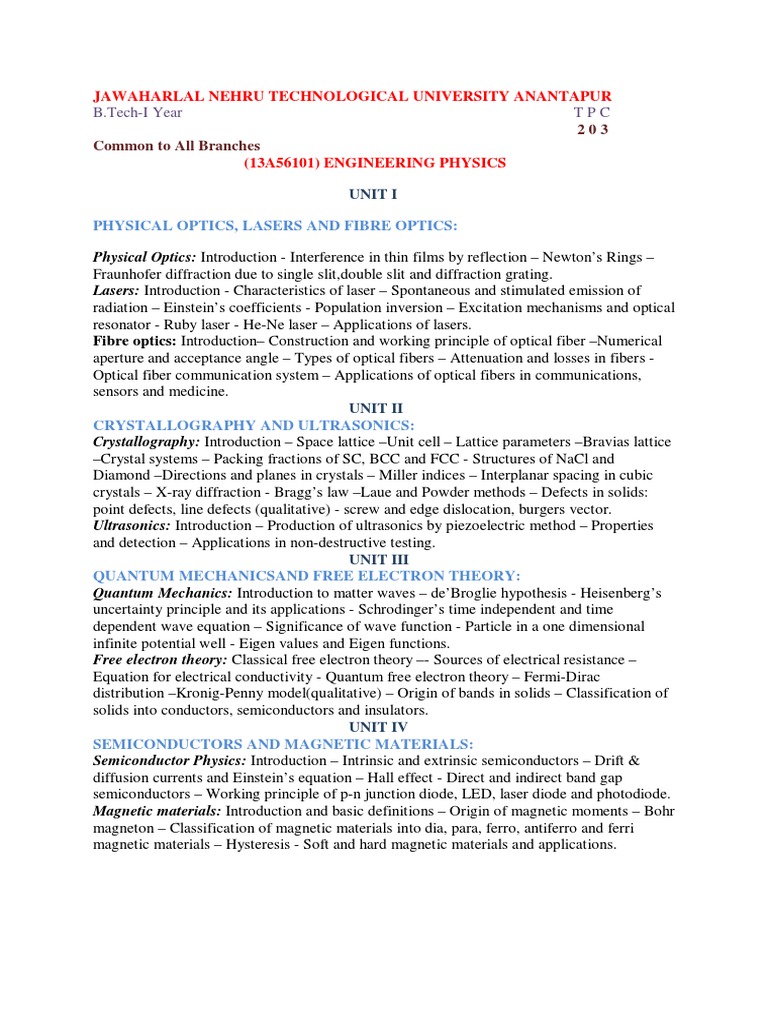 Engg Physics | PDF | Superconductivity | Diffraction