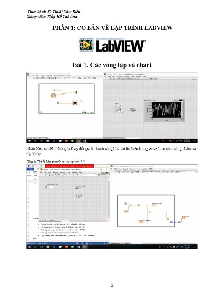 TH Cam Bien Labview Bai Thực Hành Kit | PDF