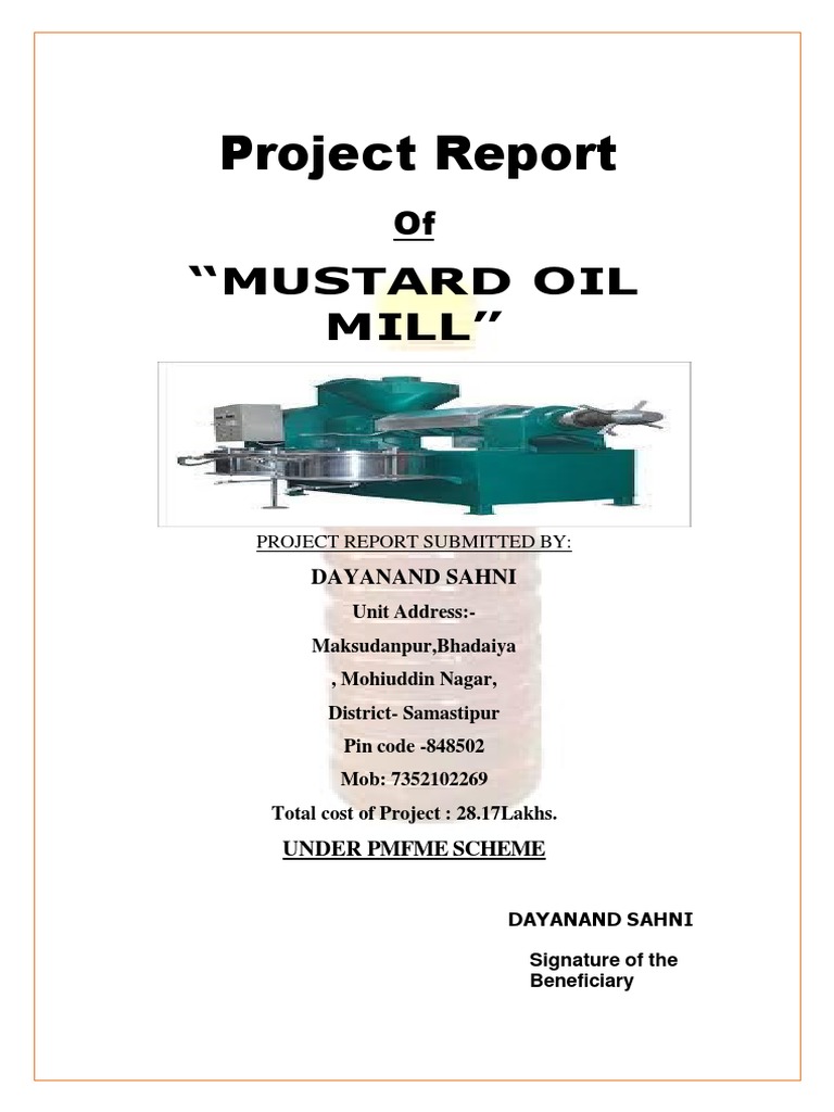 Project Report Pmfme | PDF | Finance & Money Management