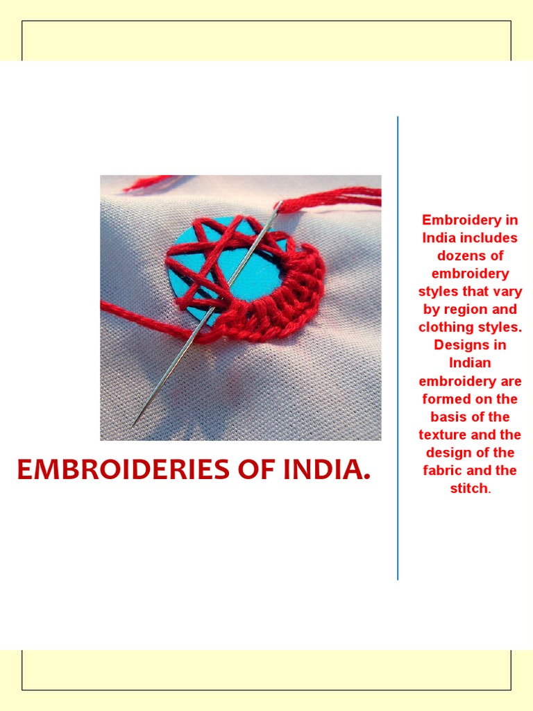 Embroideries of India | PDF
