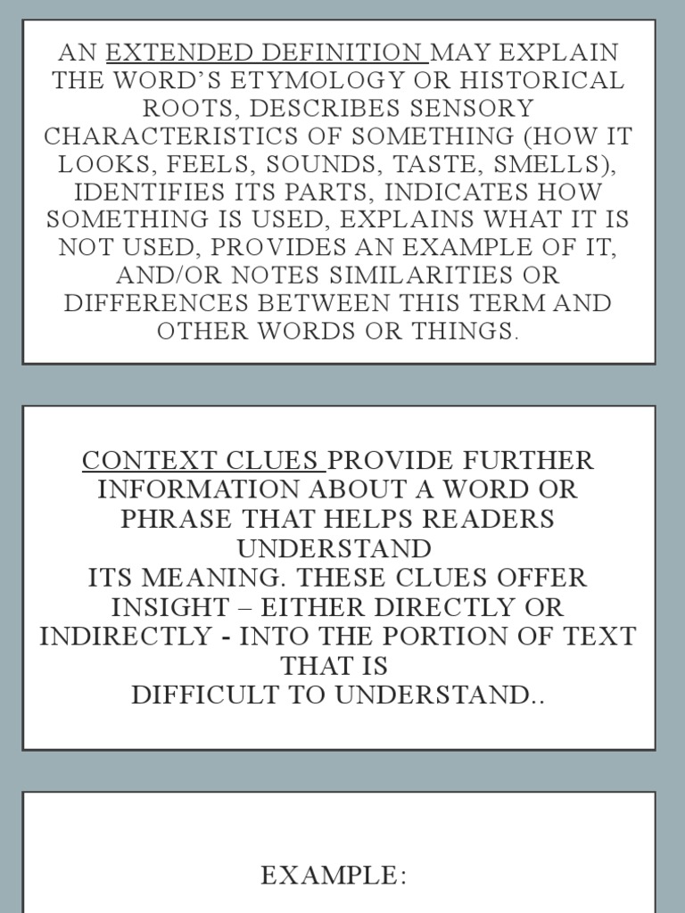 Understanding Extended Definitions | PDF | Foreign Language Studies