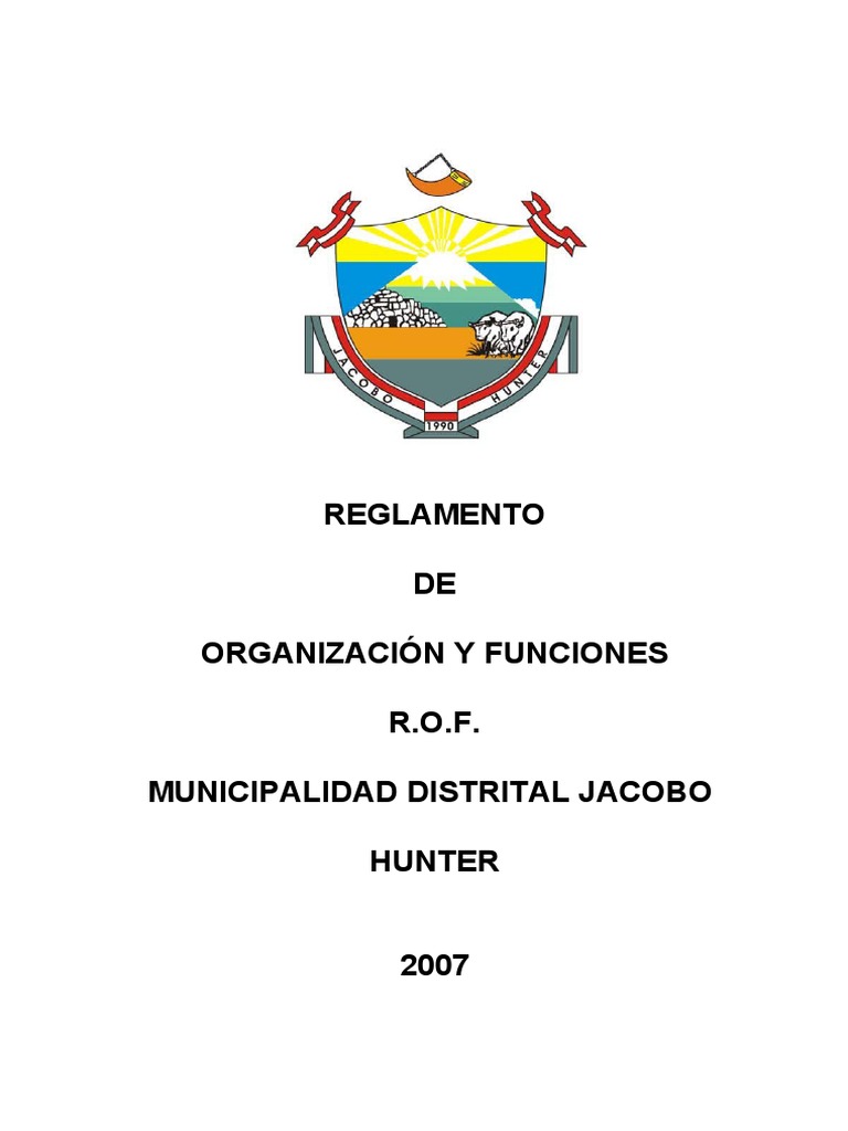 Rof Hunter | PDF | Alcalde | Gobierno local
