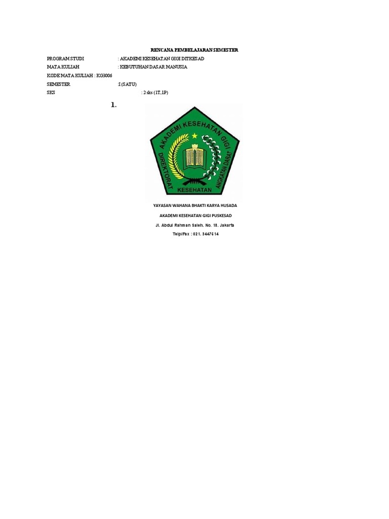 Format RPS AKG Ditkesad Terbaru 202212 | PDF