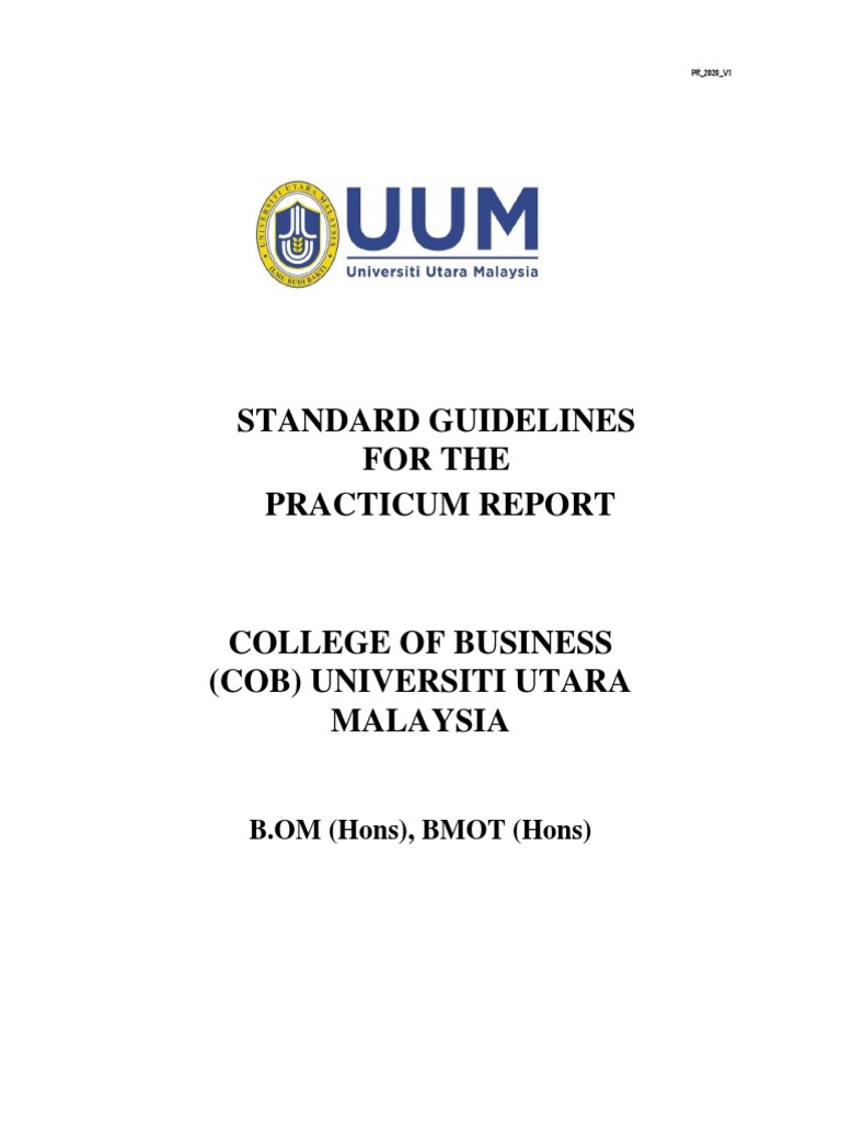 PRACTICUM REPORT WRITING GUIDELINES - POM & MOT (3) | PDF | Swot Analysis | Employment