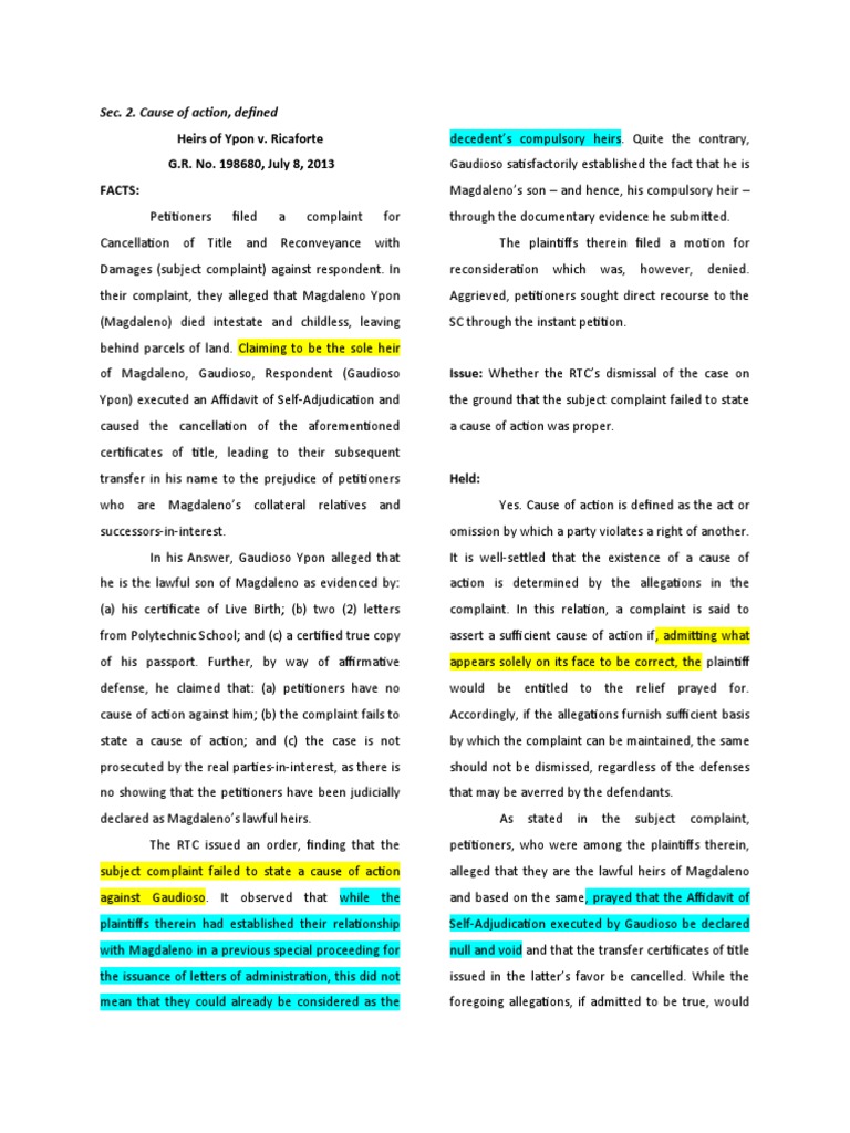 Civ Pro Case Digests Batch 4 | PDF