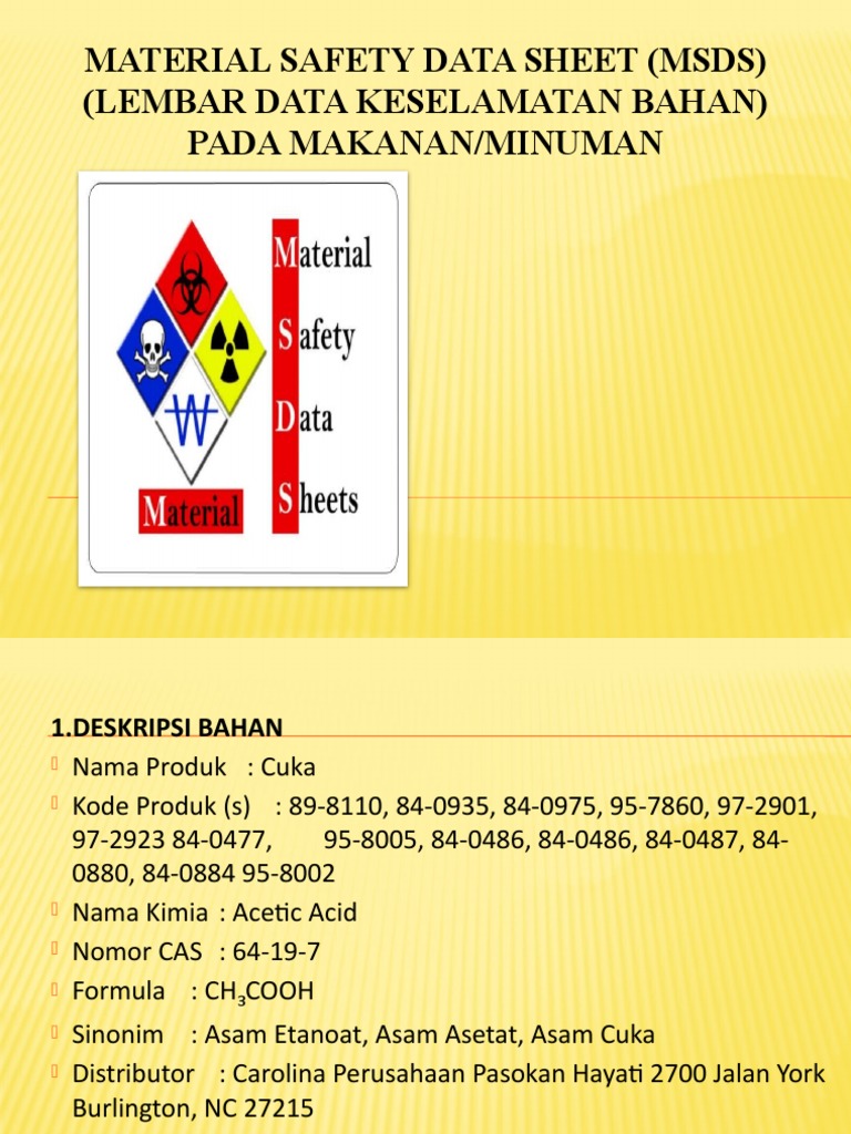 Material Safety Data Sheet MSDS | PDF