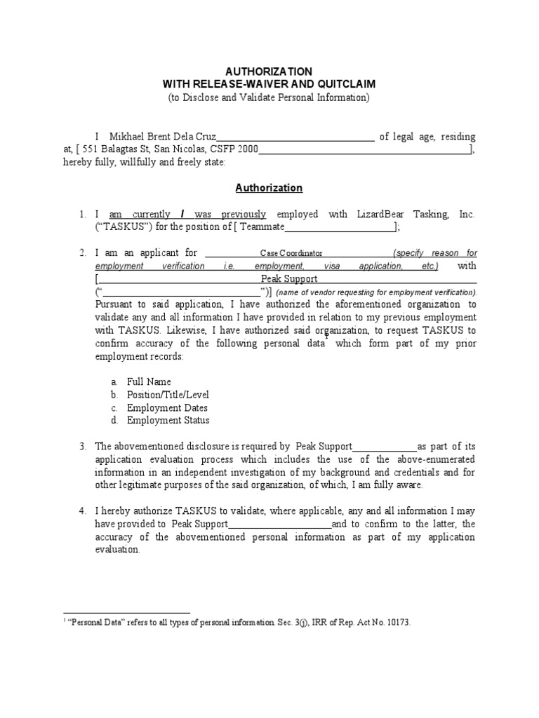 LBTI EV - Consent Form | Download Free PDF | Business | Justice