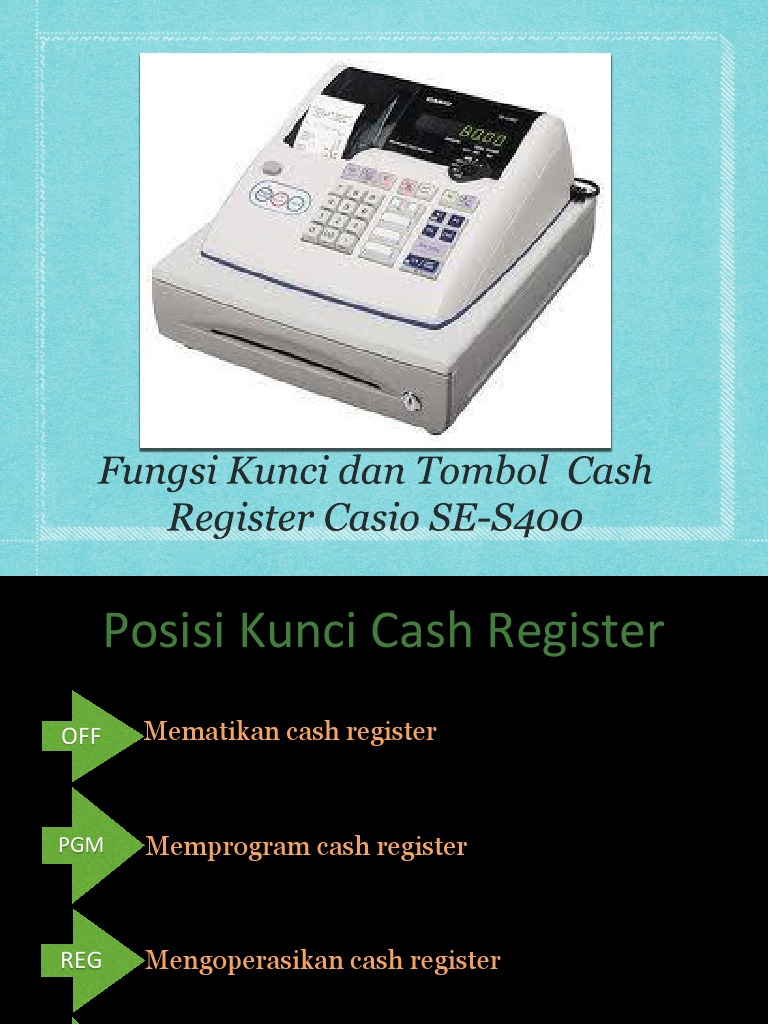 Fungsi Kunci Dan Tombol Pada Cash Register | PDF