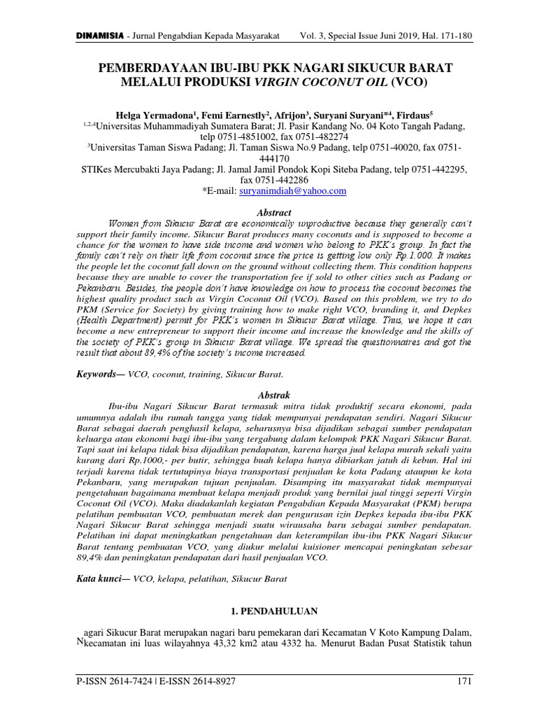 Proses VCO Manual - UnivAndalas | PDF | Gut Flora | Bacteria