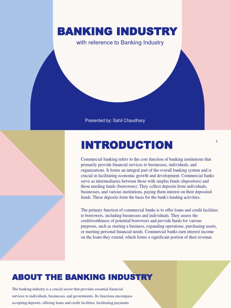 Banking Industry PPT by Sahil Chaudhary. | PDF | Banks | Loans