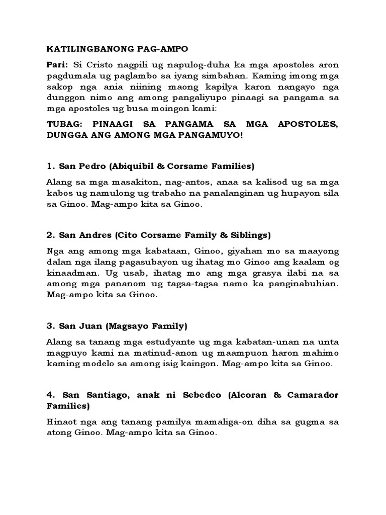 HAC - Katilingbanong Pag-Ampo 2023 | PDF