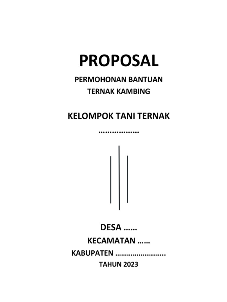 Contoh Proposal Kelompok Tani Ternak | PDF
