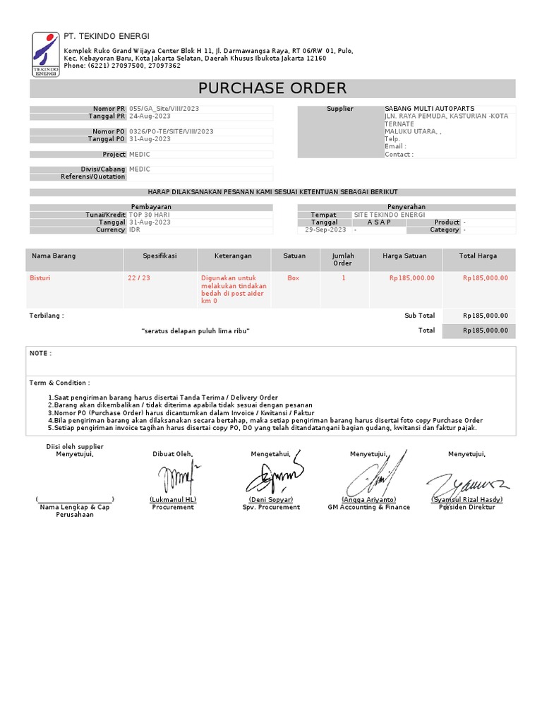 PO 0326 - SABANG | PDF