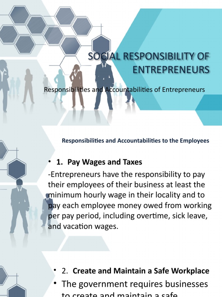 Social Responsibility For Entrepreneurs | PDF