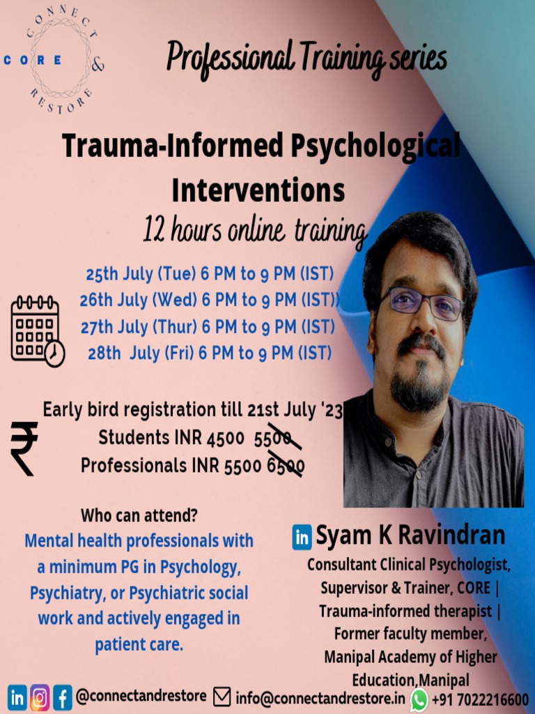 Trauma-Informed Care Training by Syam K. Ravindran | PDF ...