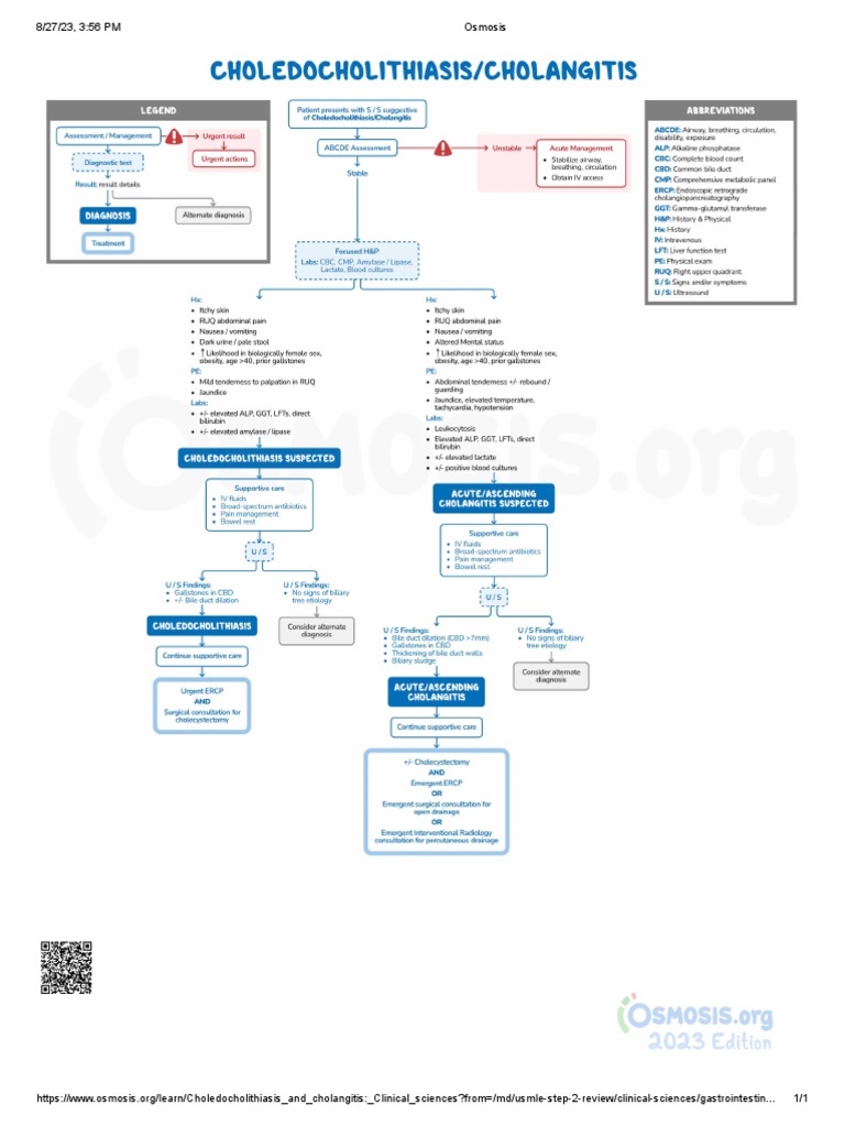 Choledocholithiasis and Cholangitis - Clinical Sciences - Osmosis | PDF ...