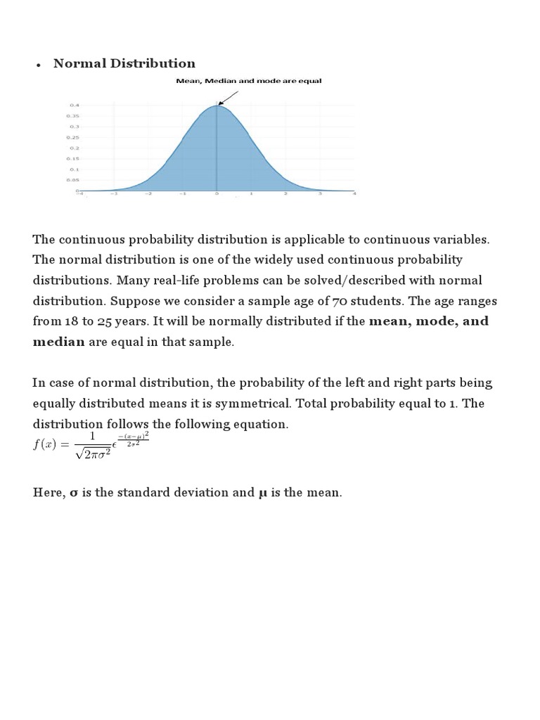 Normal Distribution | PDF