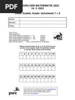 Gauss Contest: Grade 7 | PDF | Numbers | Mathematics