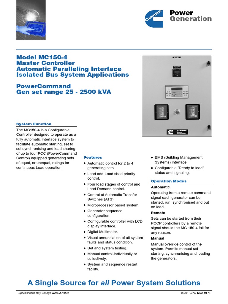 Master Control 150-4 | PDF | Programmable Logic Controller | Electric ...