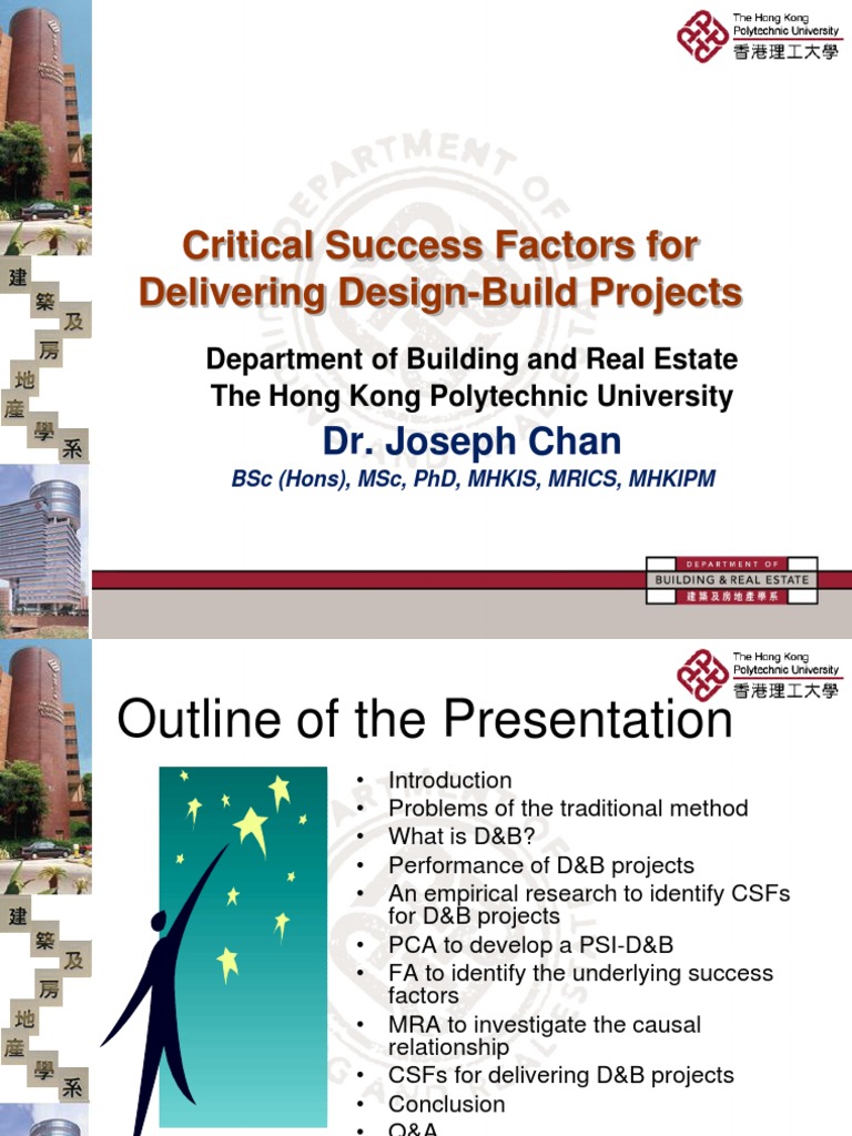 03 Critical Success Factors For Delivering Design-Build Projects | PDF