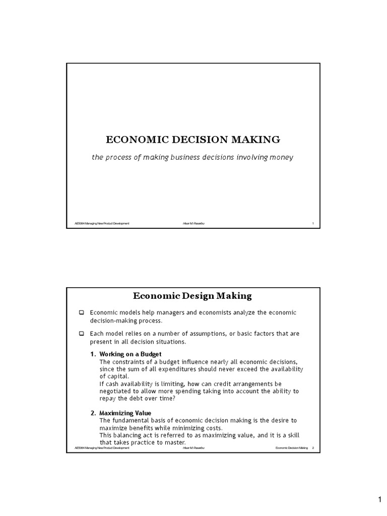 AE5064 Lecture 5 - Economic Decision Making | PDF | Net Present Value ... AE5064 Lecture 5 - Economic Decision Making | PDF | Net Present Value ...