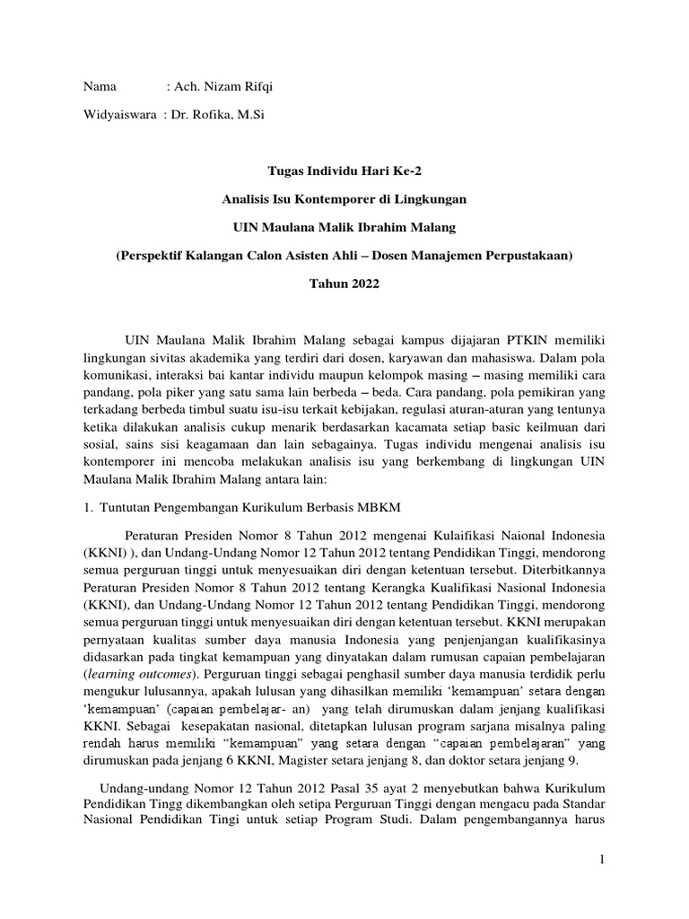 Penerapan Isu Menggunakan Teknik AKPL - Nizam | PDF