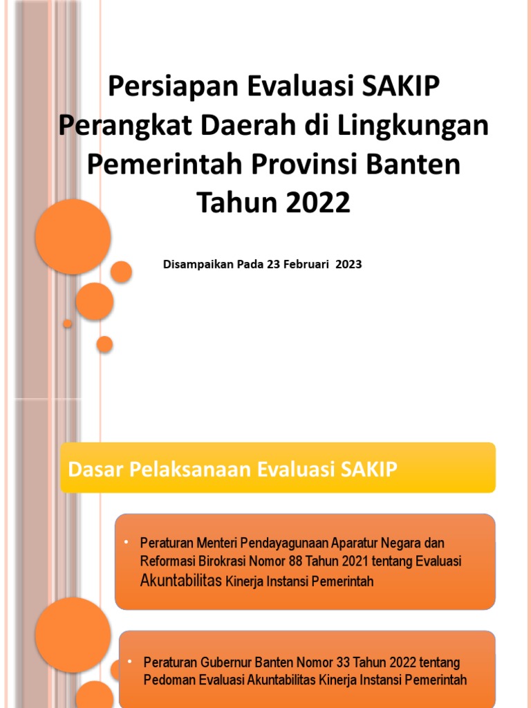 Paparan SAKIP 2023 | PDF