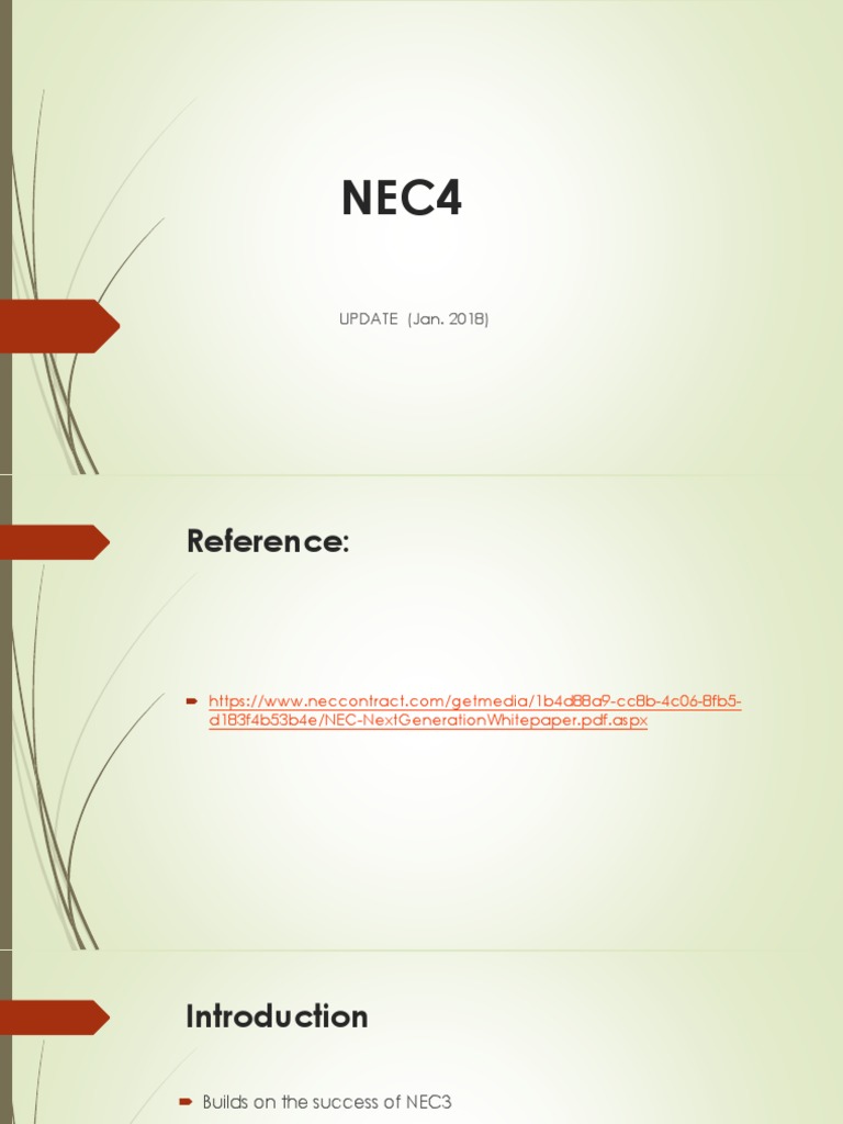 NEC4 | PDF | Business | Economies