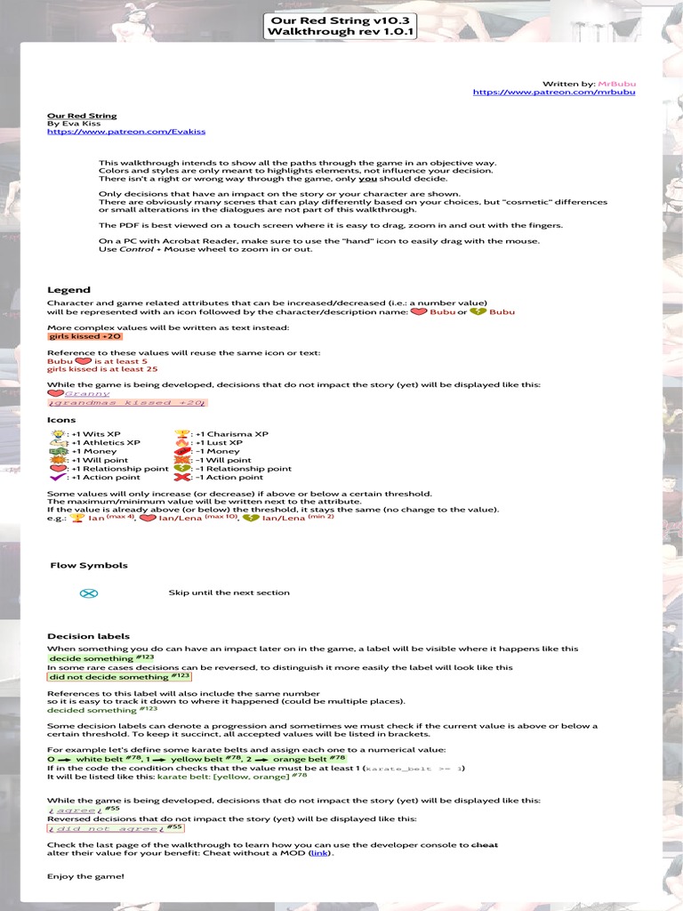 Our Red String-V10.3 Walkthrough | PDF