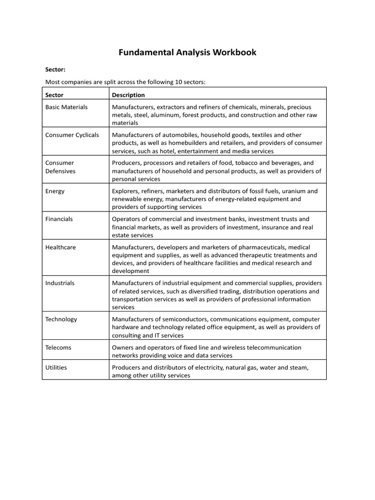 Fundamental Analysis Workbook | PDF | Dividend | Equity (Finance)