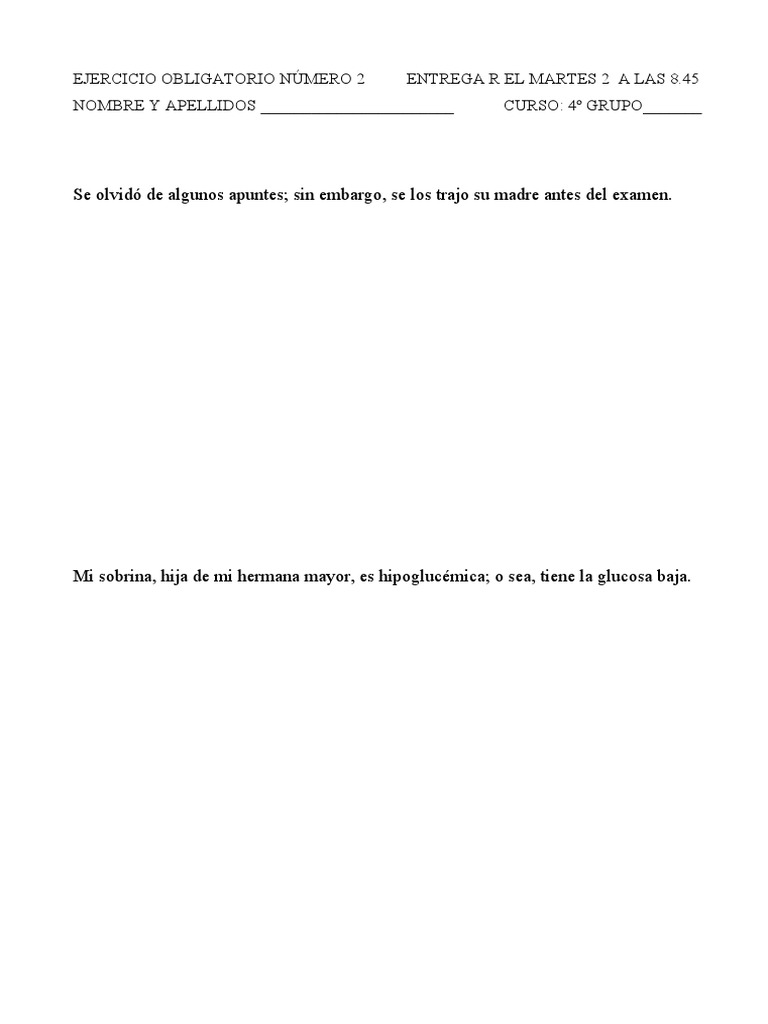 Ejercicio Obligatorio Número 2 | PDF