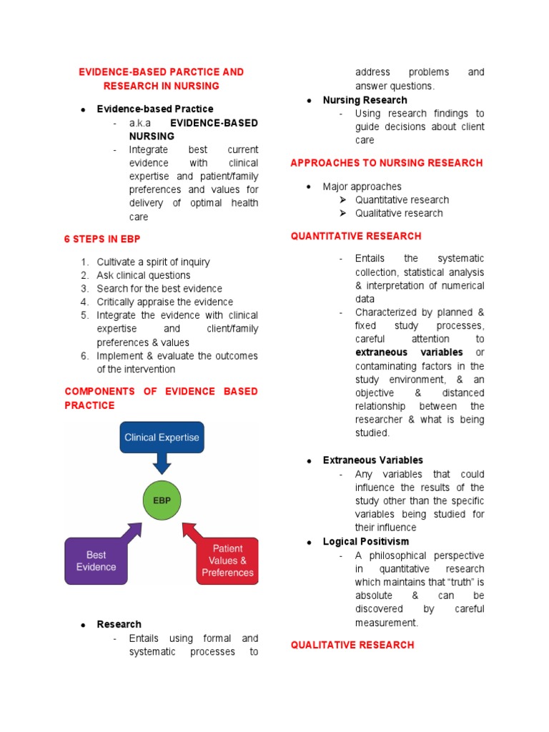Evidence-Based Practice and Research in Nursing | PDF | Statistics ...