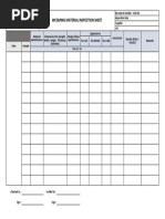 Incoming Raw Material Inspection Report Format in Excel | PDF | Quality ...