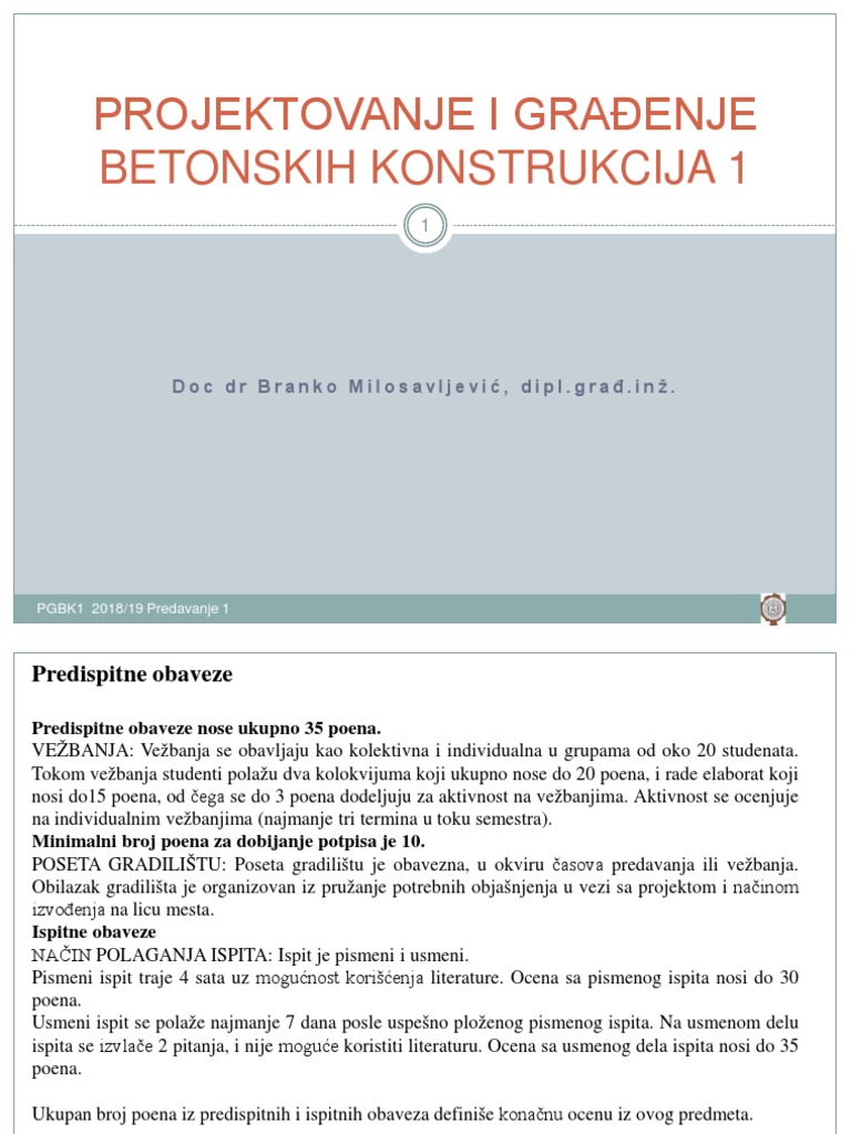 Slajdovi Sa Predavanja 1 2018 1540383068759 | PDF