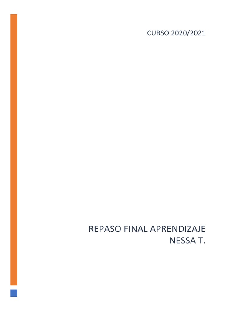 Repaso Final Aprendizaje Nessa | PDF | Reforzamiento | Pensamiento