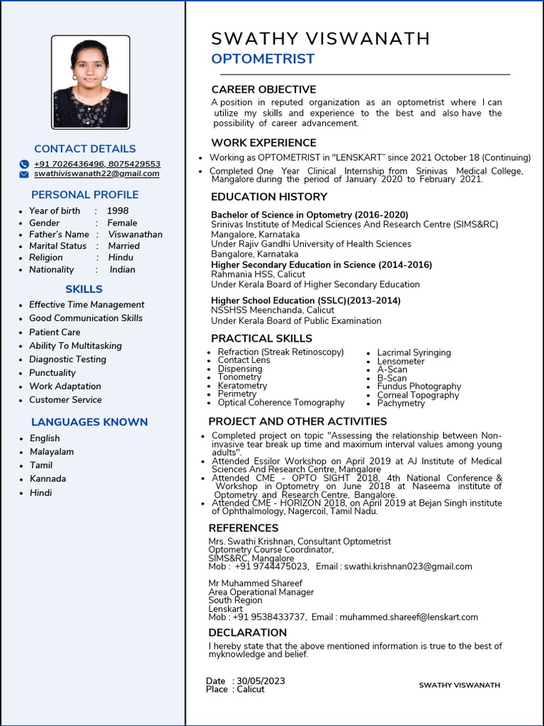 Swathi Viswanath (Resume) | PDF