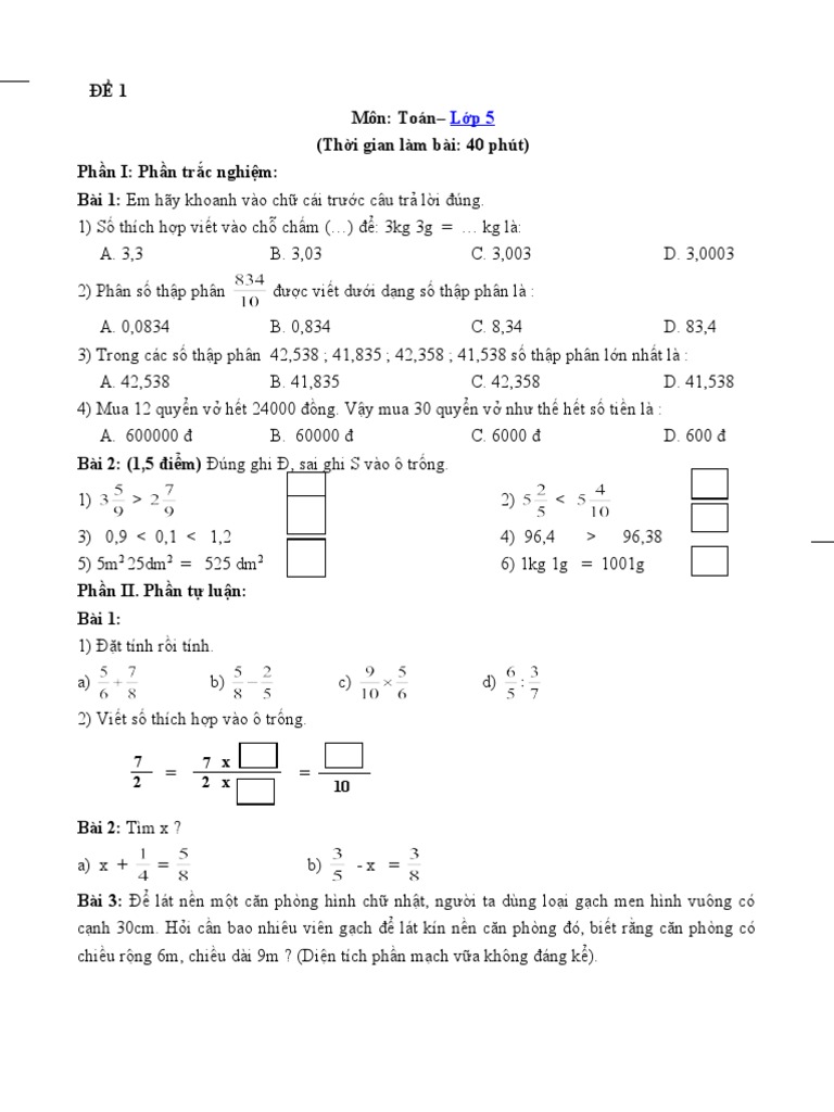 Toán Ôn CK1 - L P 5 | PDF