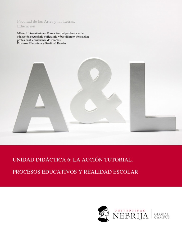 U.D. 6 La Acción Tutorial | PDF | Maestros | Plan de estudios