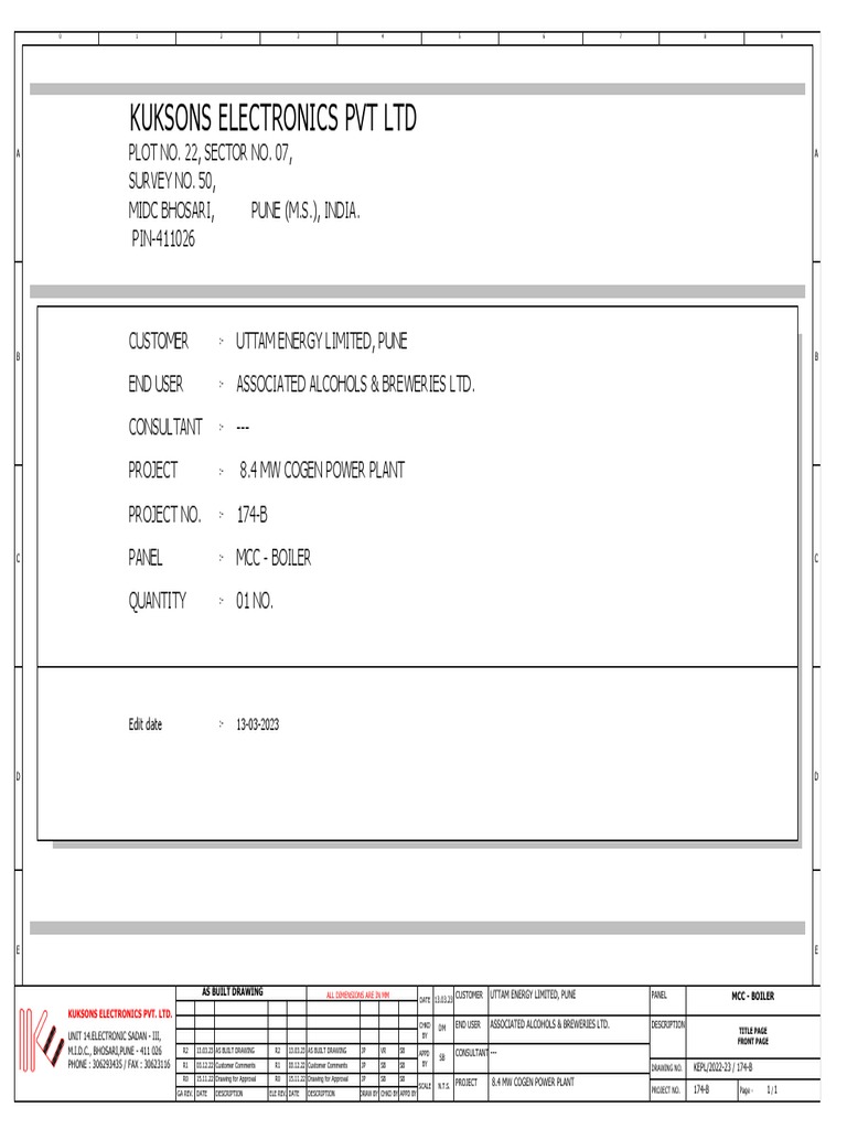 174B-MCC Boiler - As Built | PDF | Electrical Wiring | Electrical Engineering