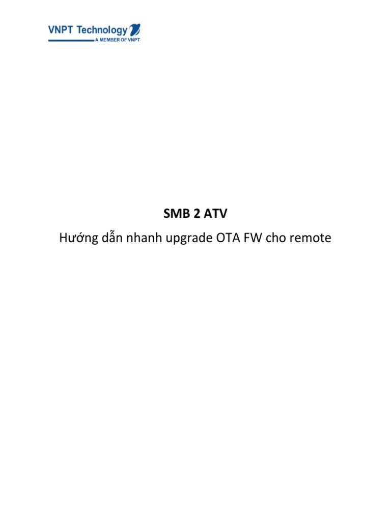 SMB 2 ATV - Hướng dẫn nhanh upgrade OTA remote | PDF