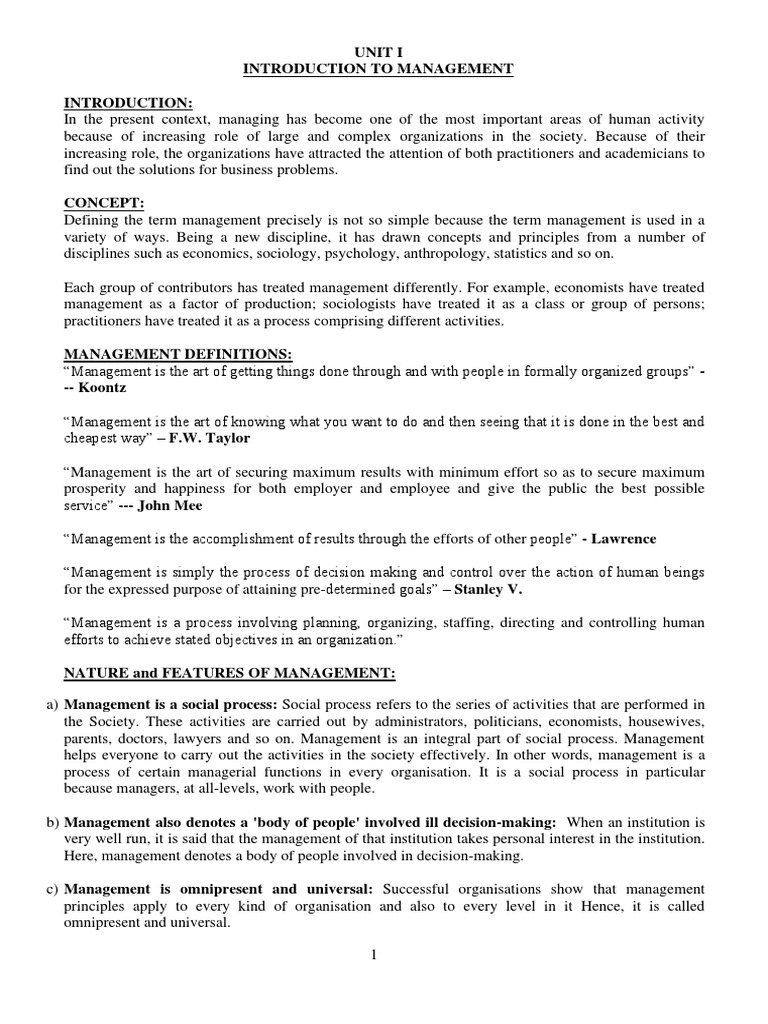 Introduction to Management Concepts | PDF | Career & Growth | Business