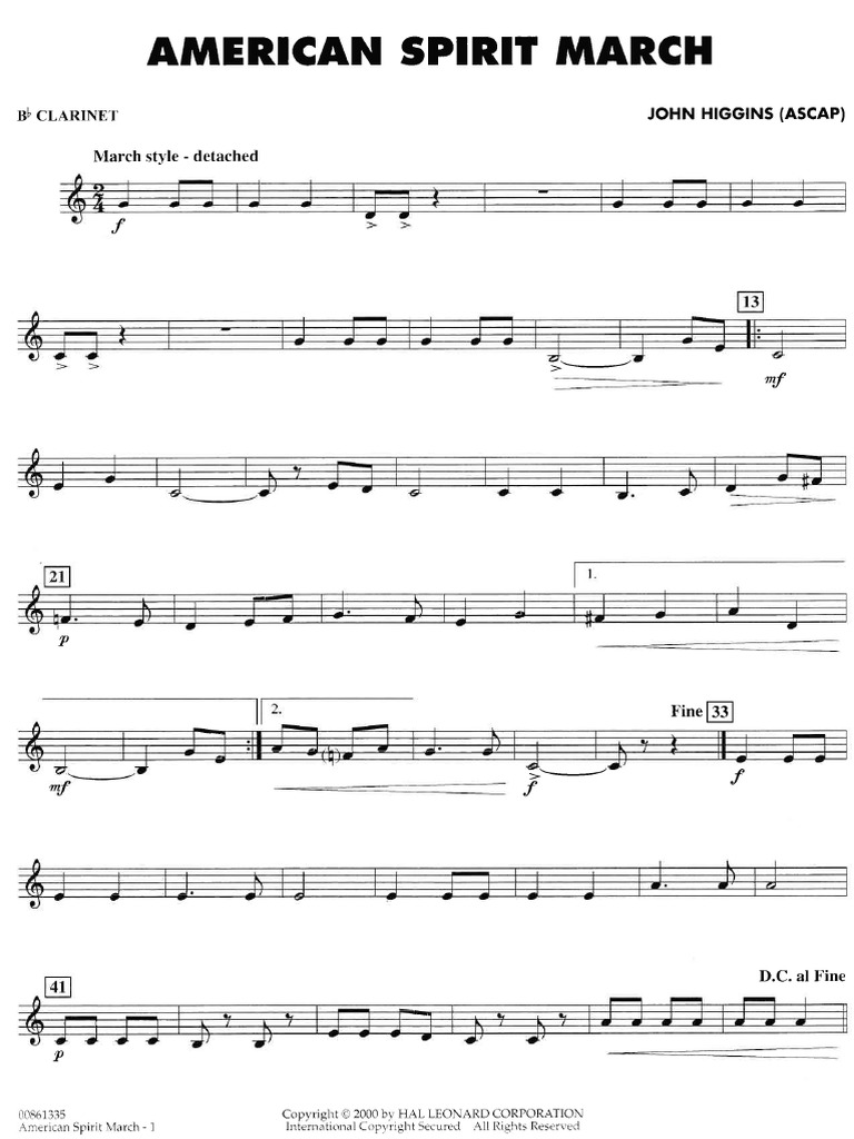 American Spirit March-Clarinette | PDF