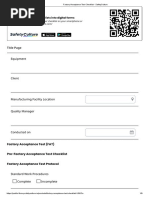 FAT Checklist | PDF | Calibration | Verification And Validation